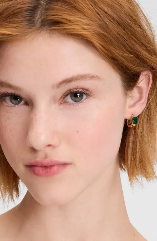 Kate Spade New York Asscher Huggie Hoop Earrings