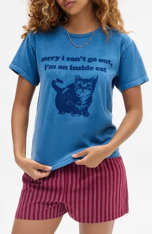 BDG URBAN OUTFITTERS Inside Cat Cotton Graphic T-shirt