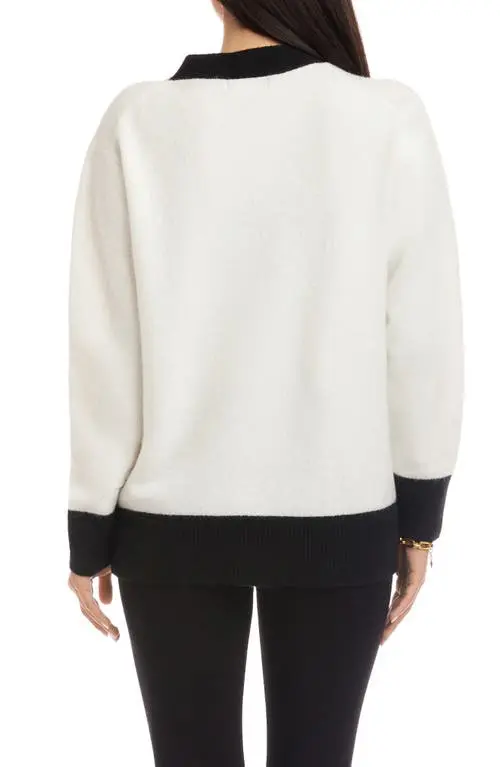Karen Kane Colorblock Trim Cardigan