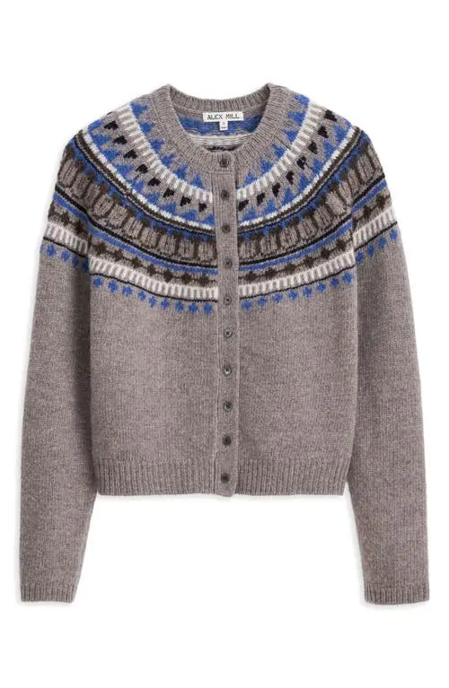 ALEX MILL Amina Fair Isle Wool-blend Cardigan