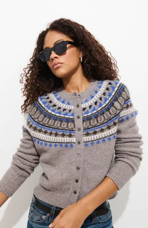 ALEX MILL Amina Fair Isle Wool-blend Cardigan