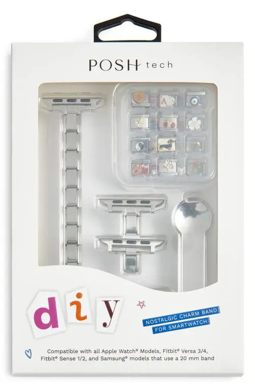POSH TECH Diy Charm Stainless Steel Watchband - Silver