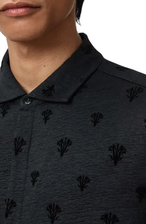 John Varvatos Anselmo Flocked Modal Knit Button-up Shirt