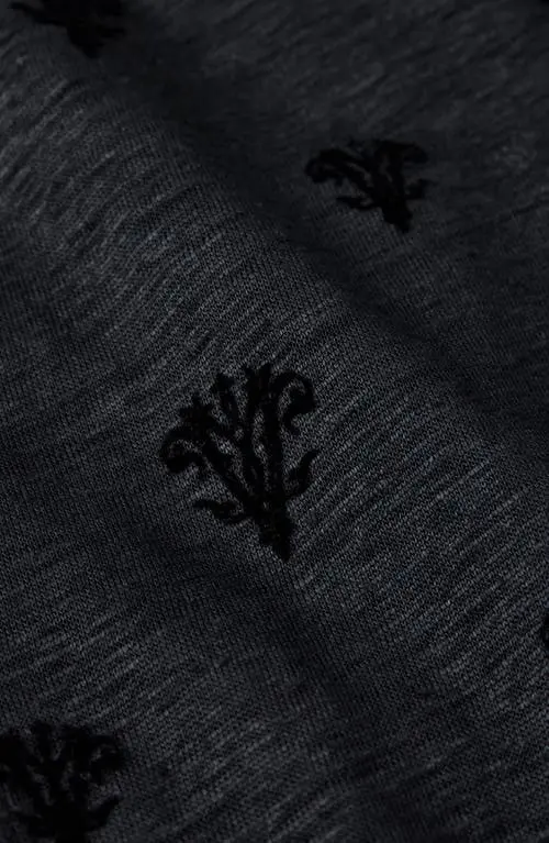 John Varvatos Anselmo Flocked Modal Knit Button-up Shirt