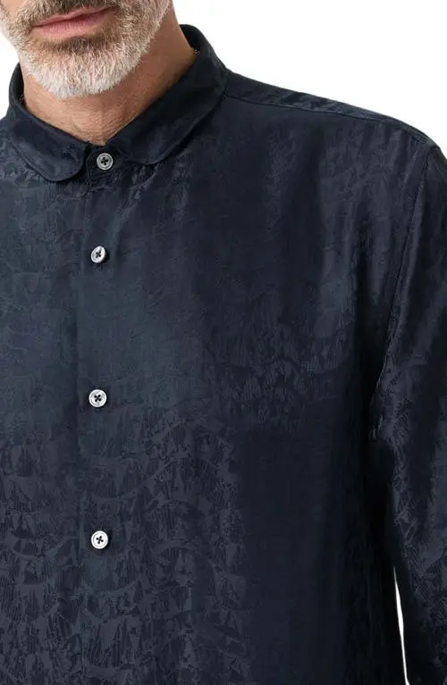 John Varvatos Orchard Abstract Jacquard Button-up Shirt - Thistle
