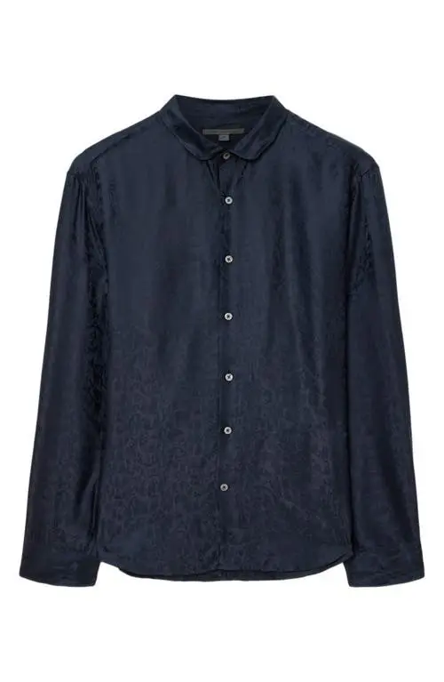 John Varvatos Orchard Abstract Jacquard Button-up Shirt - Thistle