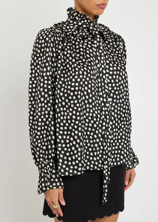 Chloé Polka Dot Silk Blouse