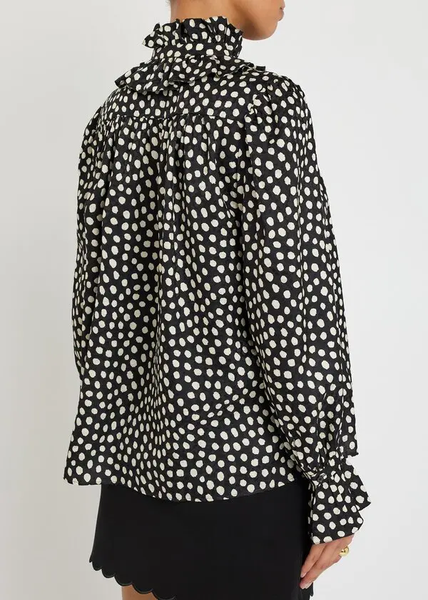 Chloé Polka Dot Silk Blouse
