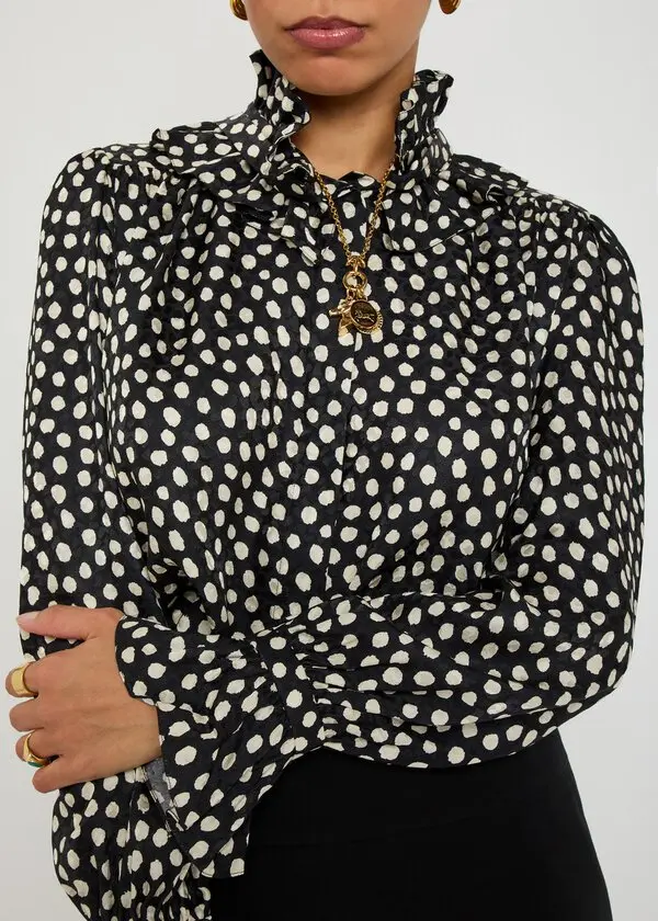 Chloé Polka Dot Silk Blouse