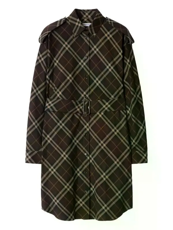 Burberry Check Cotton Flannel Shirt Dress