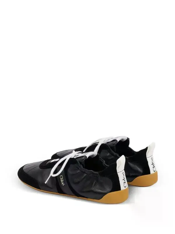 Chloé Kick Logo-patch Sneakers - Black