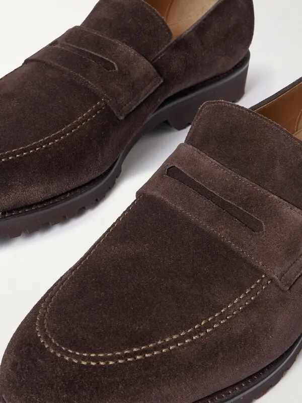 MAJORDOME M08 Suede Penny Loafers