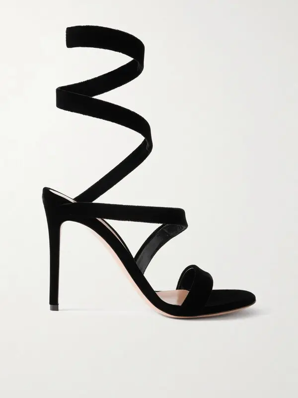 GIANVITO ROSSI Opera 105 Velvet Sandals