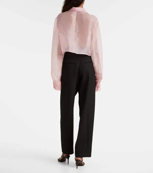 Khaite Jasen Silk Organza Shirt - Pink