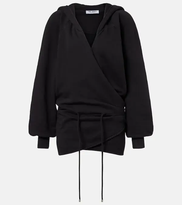 Attico Cotton Jersey Sweater Dress - Black