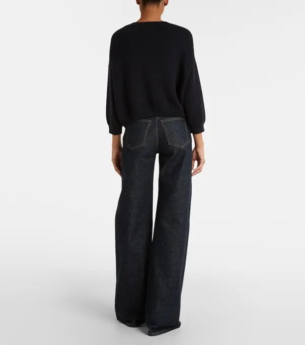 Khaite Sabina Cashmere And Mohair Sweater - Blue
