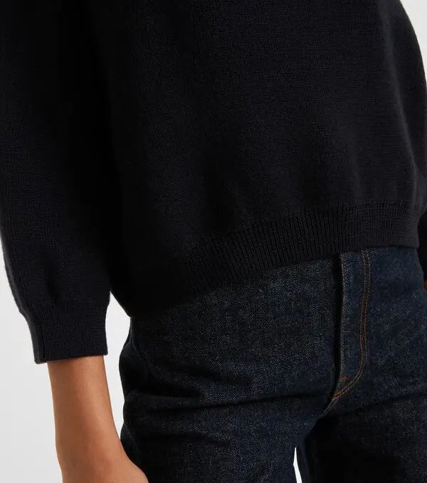Khaite Sabina Cashmere And Mohair Sweater - Blue