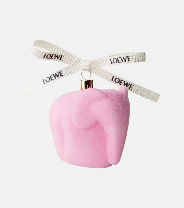 Loewe Elephant Glitter Glass Ornament