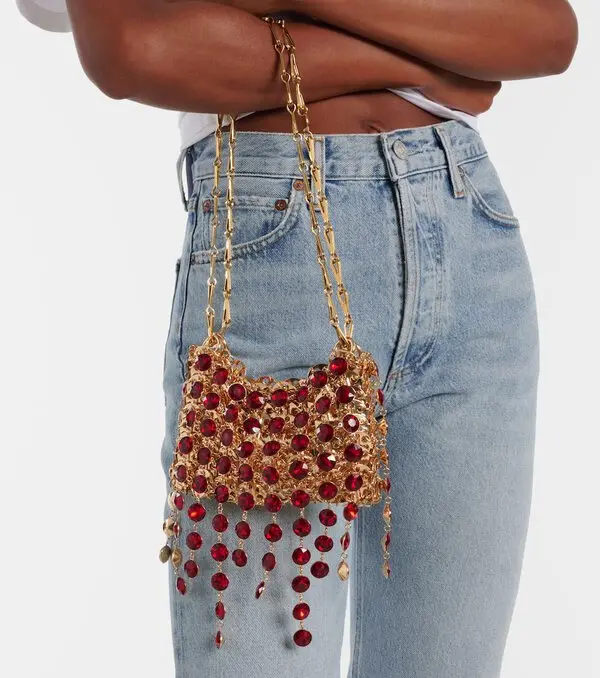 Rabanne 1969 Nano Embellished Shoulder Bag