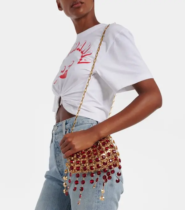 Rabanne 1969 Nano Embellished Shoulder Bag