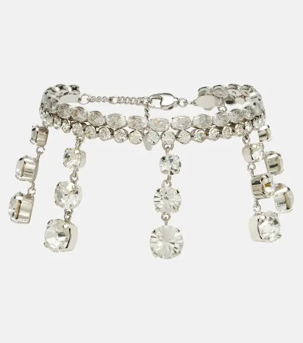Rabanne Crystal-embellished Bracelet - Silver