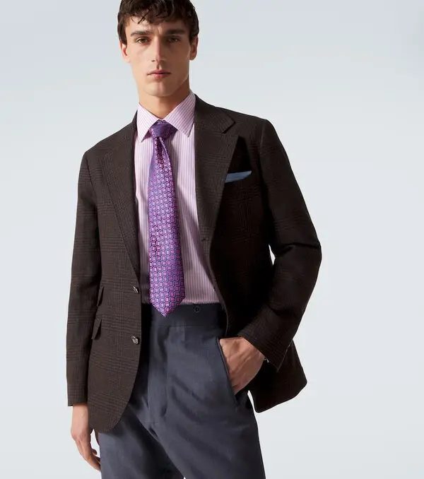 Charvet Silk Jacquard Neck Tie - Blue