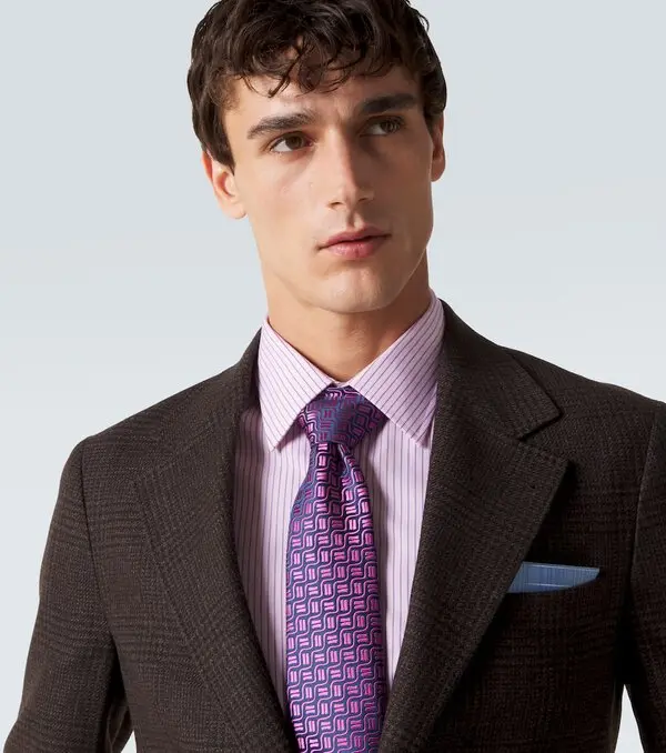 Charvet Silk Jacquard Neck Tie - Blue