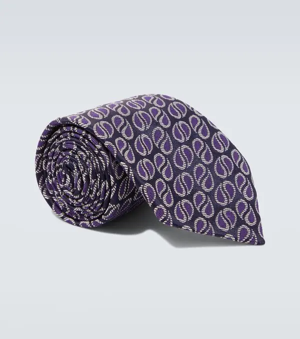 Charvet Silk Jacquard Tie - Purple