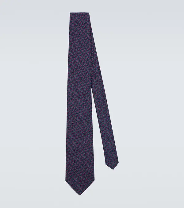 Charvet Silk Jacquard Tie - Blue