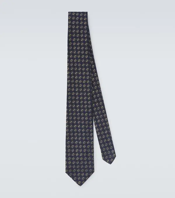 Charvet Silk Jacquard Tie - Blue