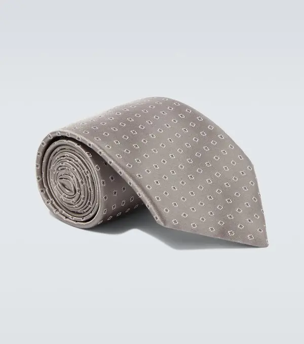 Charvet Silk Neck Tie - Grey