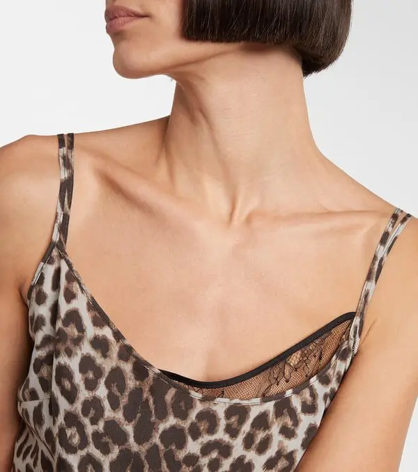 JACQUES WEI Leopard-print Draped Silk Maxi Dress