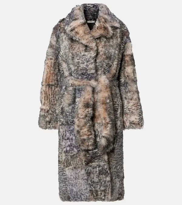 JACQUES WEI Shearling Wrap Coat