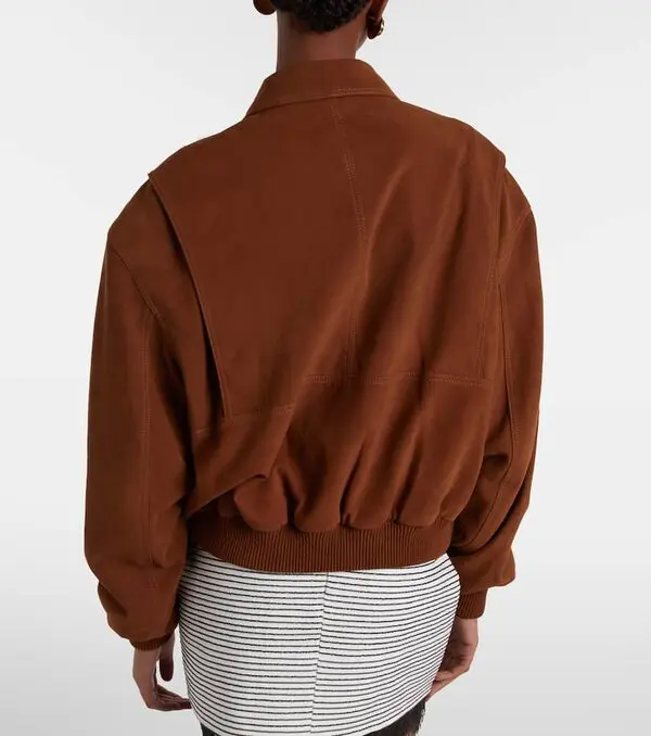 JACQUES WEI Suede Bomber Jacket