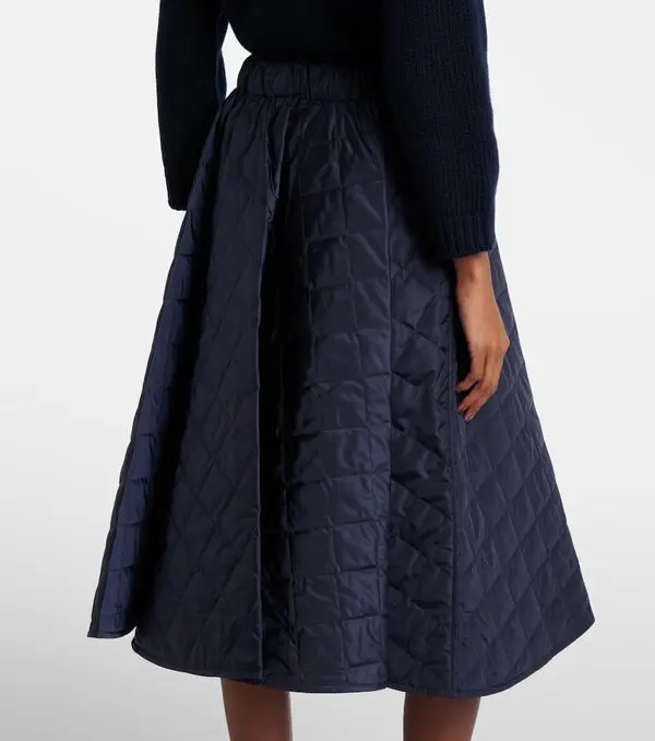 Prada Re-nylon Quilted Midi Skirt - Blue