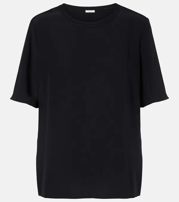 JOSEPH Rubin Silk Crêpe De Soie T-shirt - Black