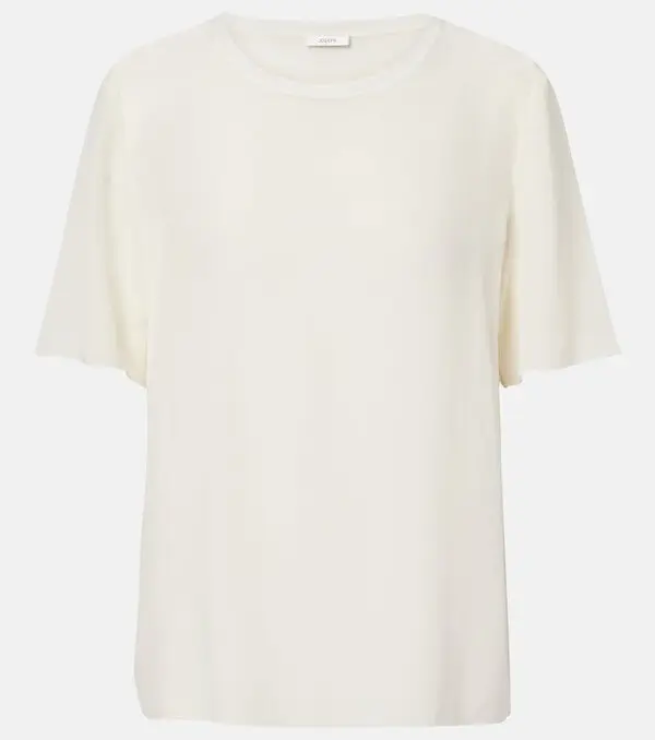 JOSEPH Rubin Silk Crêpe De Soie T-shirt - White
