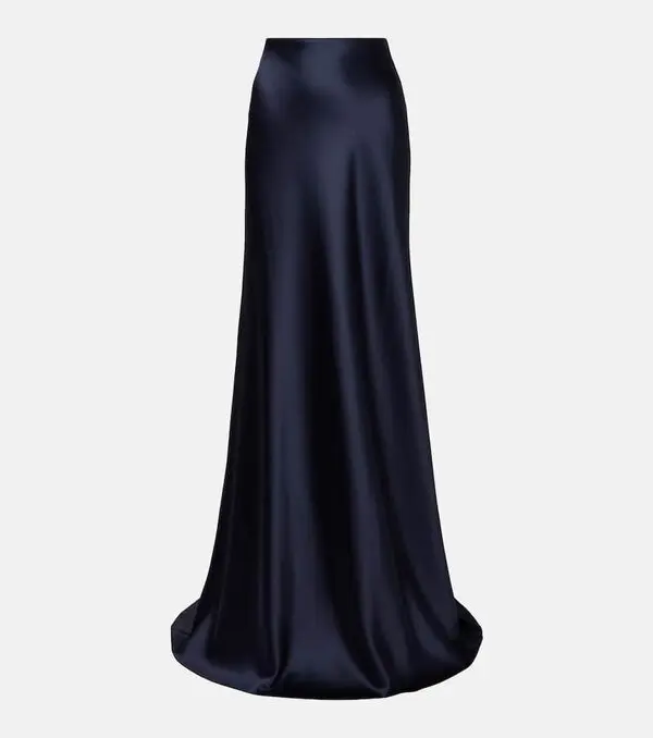 Ralph Lauren Satin Maxi Skirt - Blue