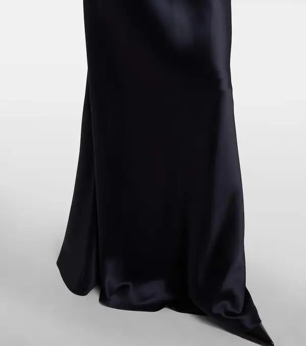 Ralph Lauren Satin Maxi Skirt - Blue