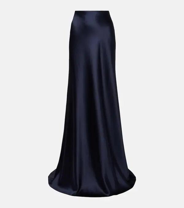 Ralph Lauren Satin Maxi Skirt - Blue
