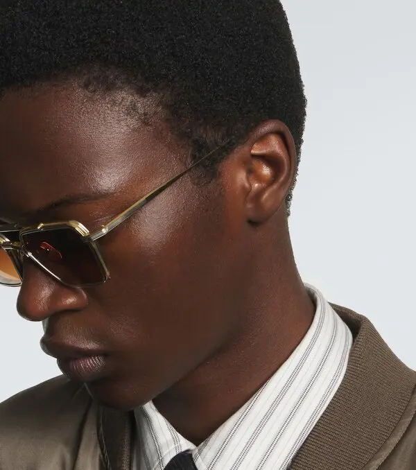 JACQUES MARIE MAGE Commodore Square Sunglasses - Gold