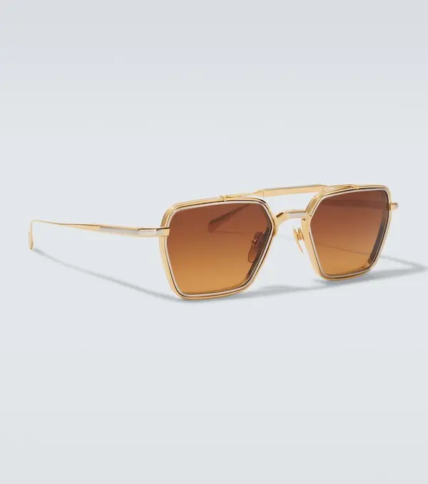 JACQUES MARIE MAGE Commodore Square Sunglasses - Gold