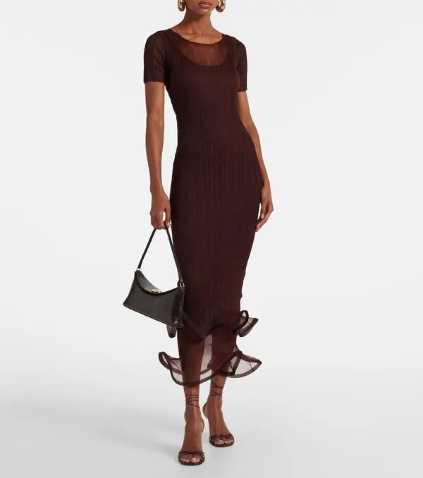 Simkhai Ruffled Midi Dress