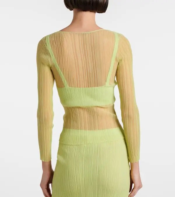 Simkhai Sheer Jersey Top - Green