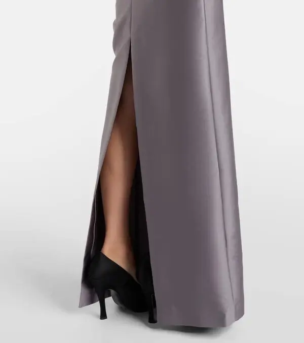 Roland Mouret Crystal-embellished Taffeta Gown