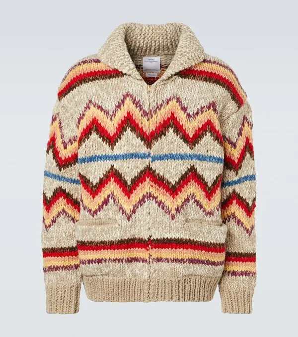 Visvim Wool And Cashmere Jacquard Cardigan - Multicoloured