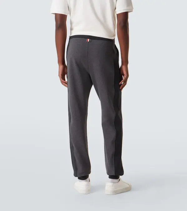 Thom Browne 4-bar Cotton Jersey Sweatpants - Grey
