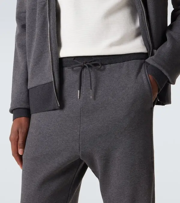 Thom Browne 4-bar Cotton Jersey Sweatpants - Grey