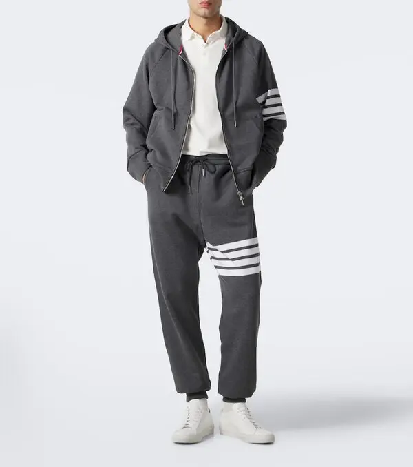 Thom Browne 4-bar Cotton Jersey Sweatpants