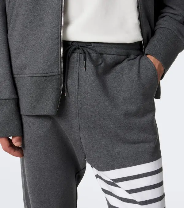 Thom Browne 4-bar Cotton Jersey Sweatpants